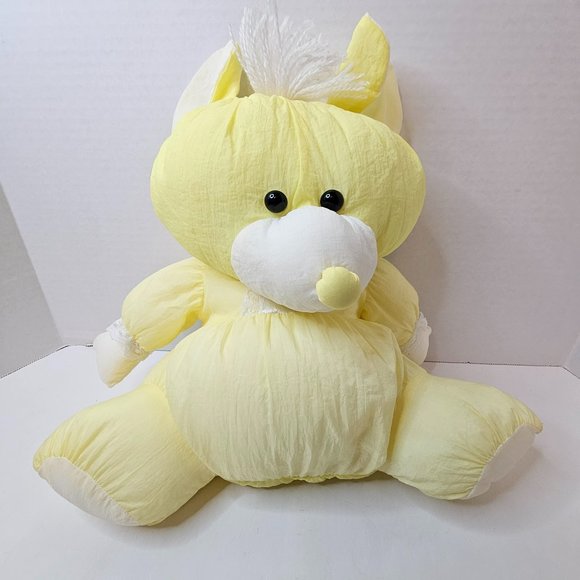 Toys | Vintage Parachute Nylon Yellow Mouse Plush Stuffed Animal Tag ...